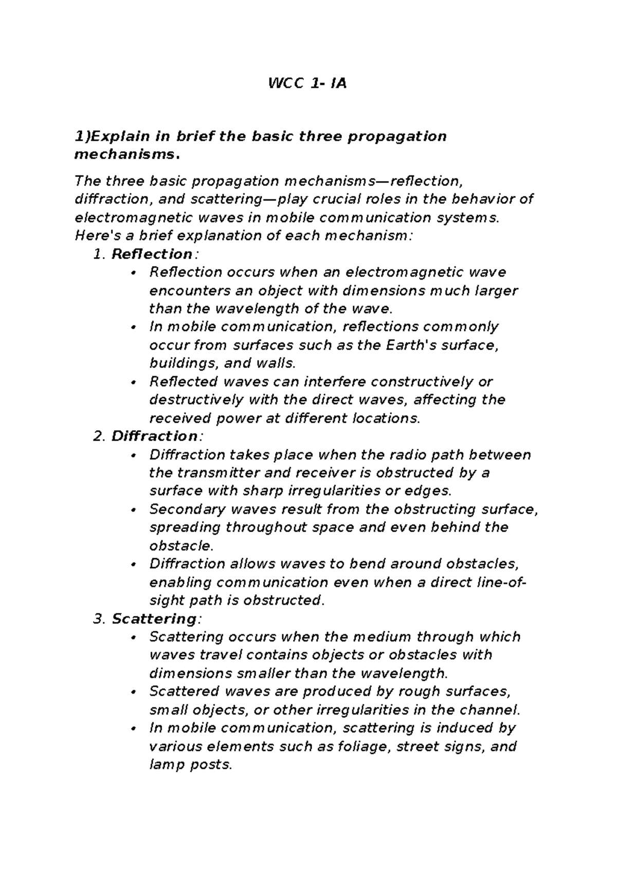 WCC 1- IA - notes - WCC 1- IA 1)Explain in brief the basic three ...