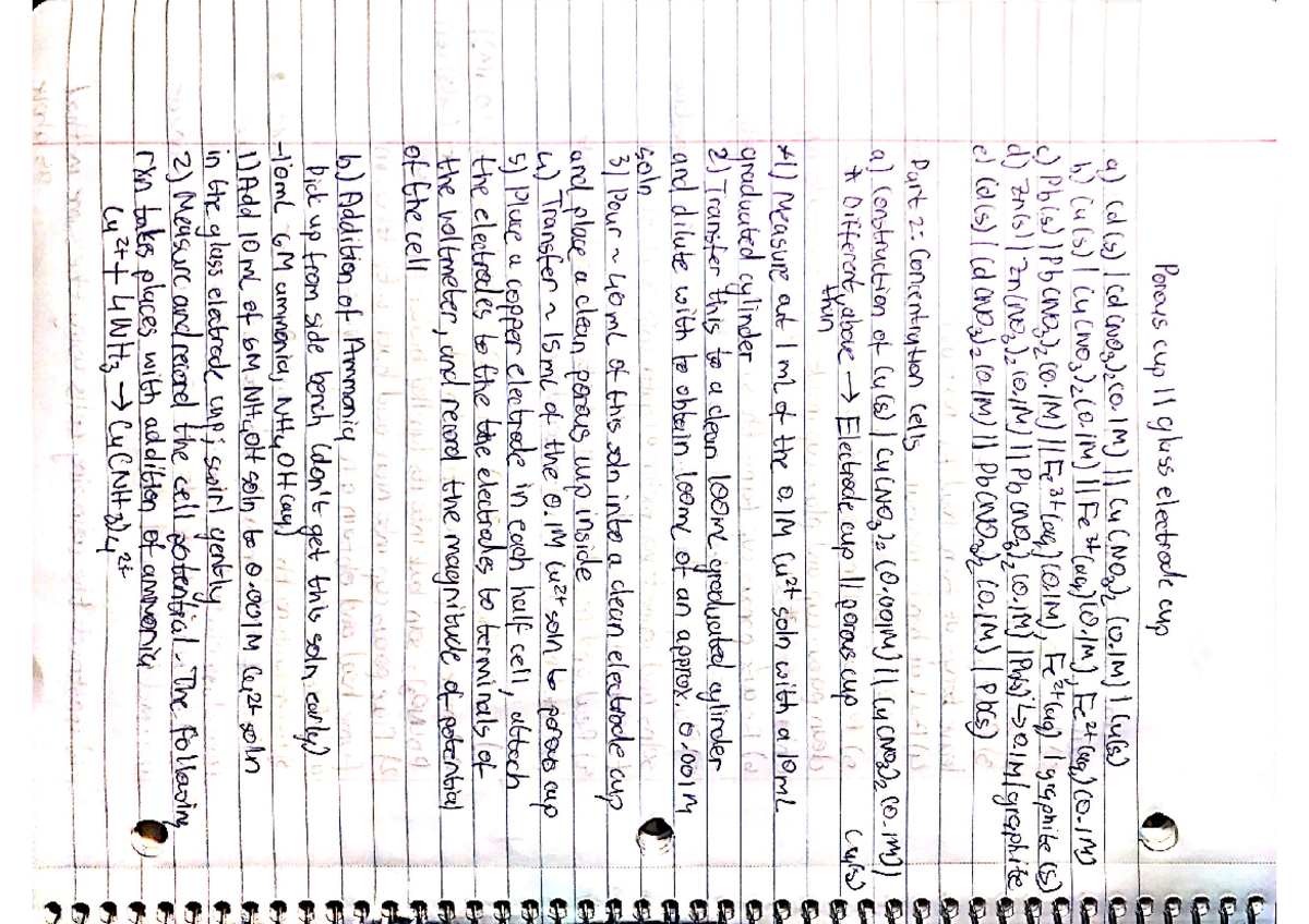 important lecutre notes that have been summarized - a Porous cup Th ...