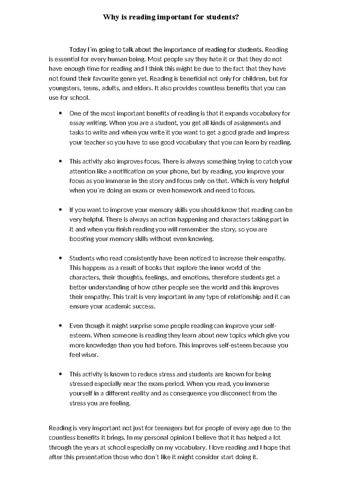 Why is reading important for students - Reading is essential for every ...