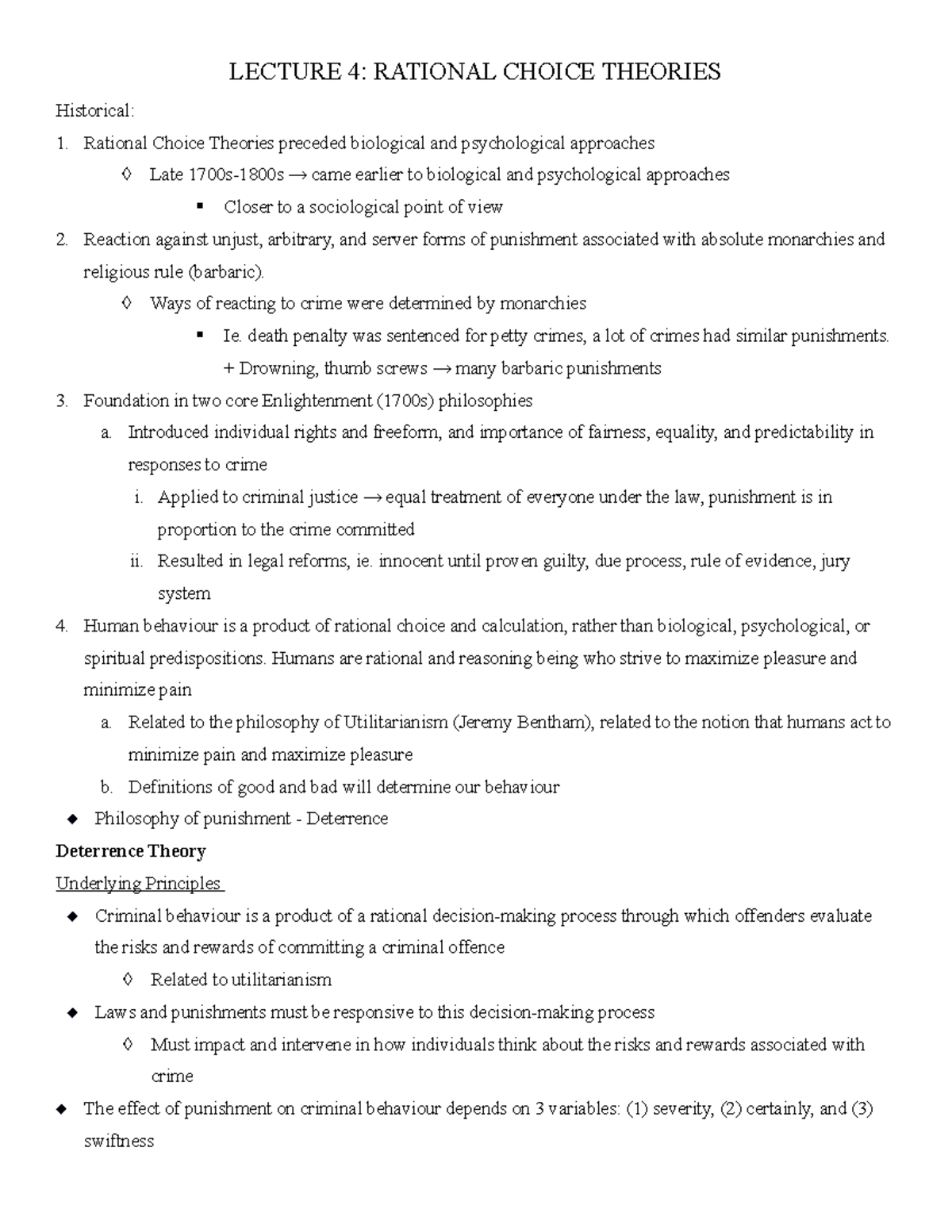 Lecture 4- Rational Choice Theories - LECTURE 4: RATIONAL CHOICE ...