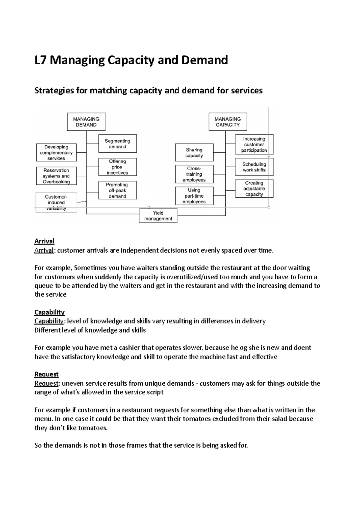 L7 Managing Capacity and Demand - L7 Managing Capacity and Demand ...