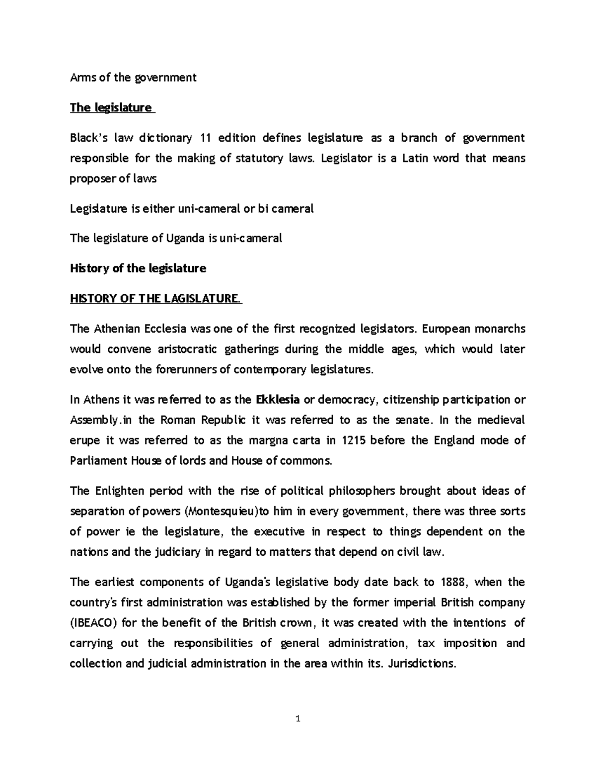 Arms of the government - Legislator is a Latin word that means proposer ...