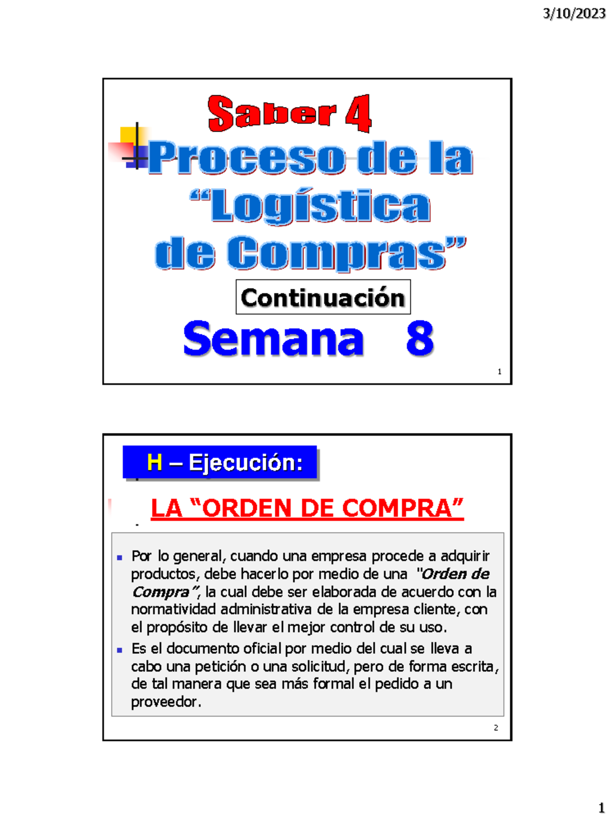 4-3-Proceso de Compras-3 - La OC e Indicadores - Proceso de la ...