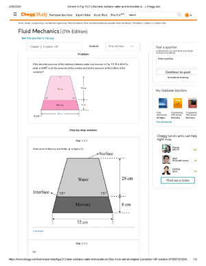 Worksheet Exercise 3 - pumps and fluids problems for fluid machineries ...