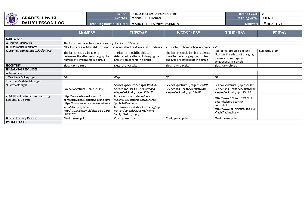 DLL Science 5 Q3 W7 - Summary Introduction to Linguistics - GRADES 1 to ...