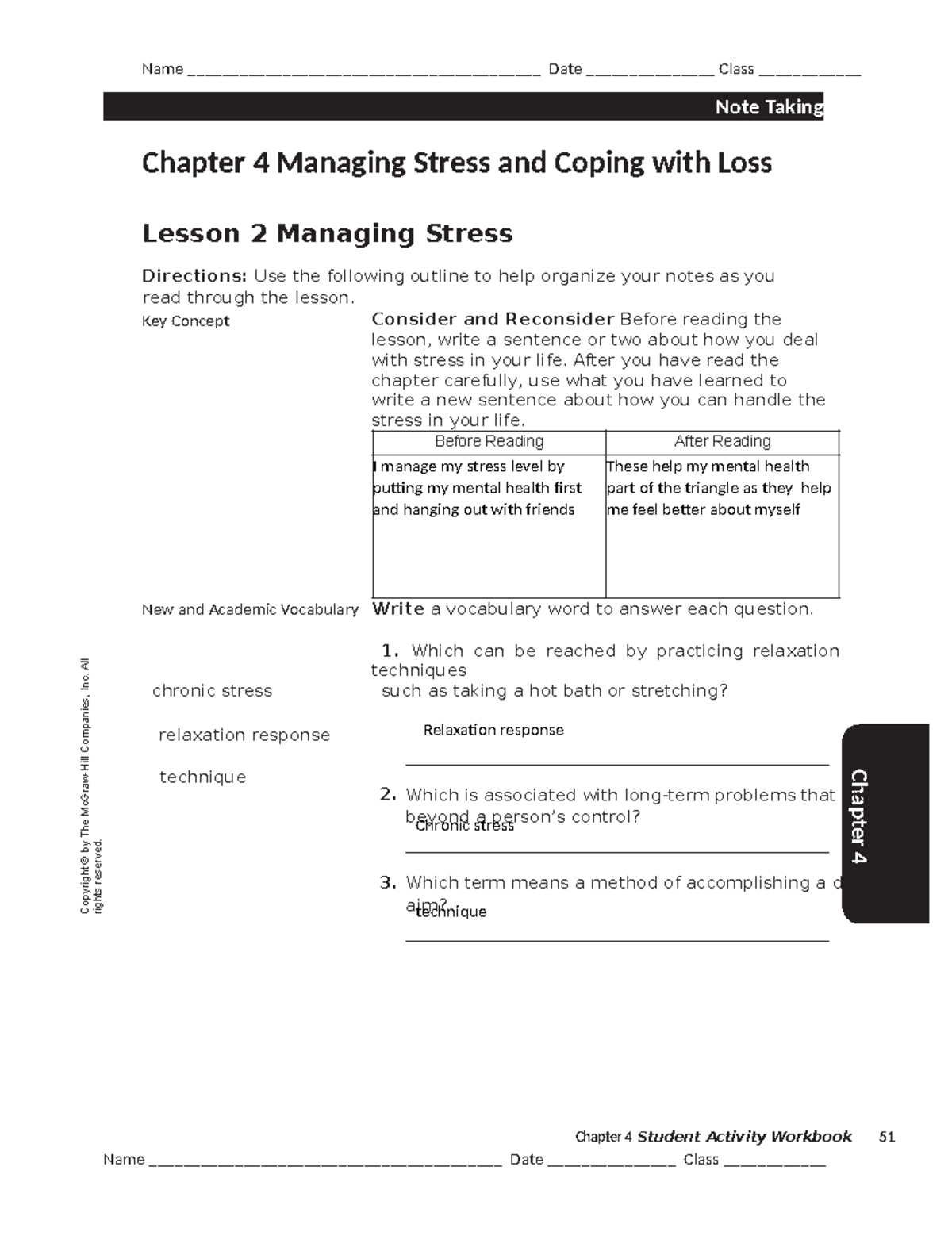 HOPE Chapter 4 Lesson 2 Notes - Name ...