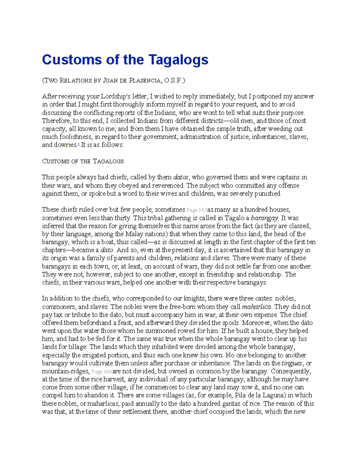 Customs of the Tagalogs (better version)-1-1 - Customs of the Tagalogs ...