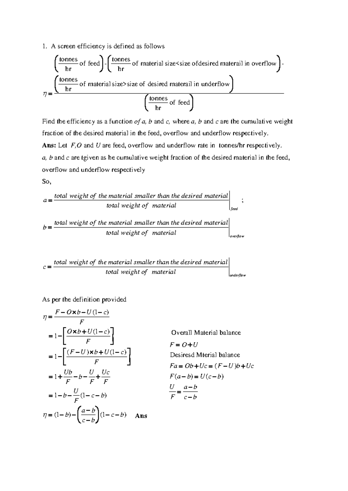 Mid Sem Solutions 2022 - hefcjevgbr - A screen efficiency is defined as ...