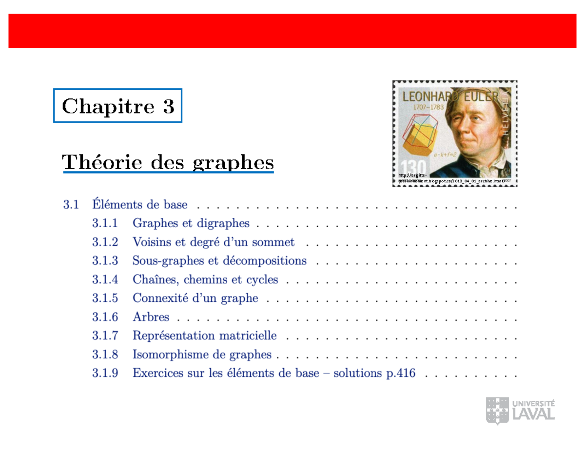 Sec3.1-3.2 Intro 'a la theorie des graphe - Chapitre 3 Th ́eorie des graphes Un graphe est une ...