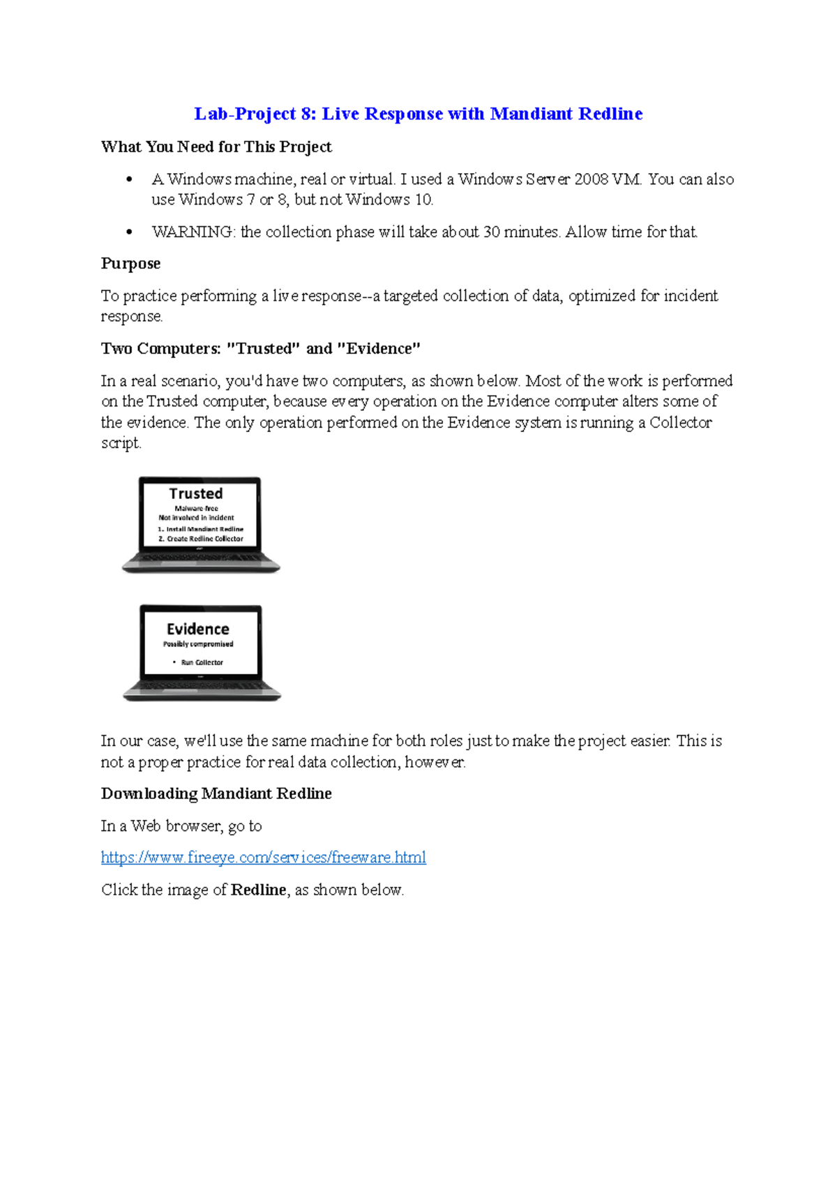 Lab08 - The lab about IA - Lab-Project 8: Live Response with Mandiant ...
