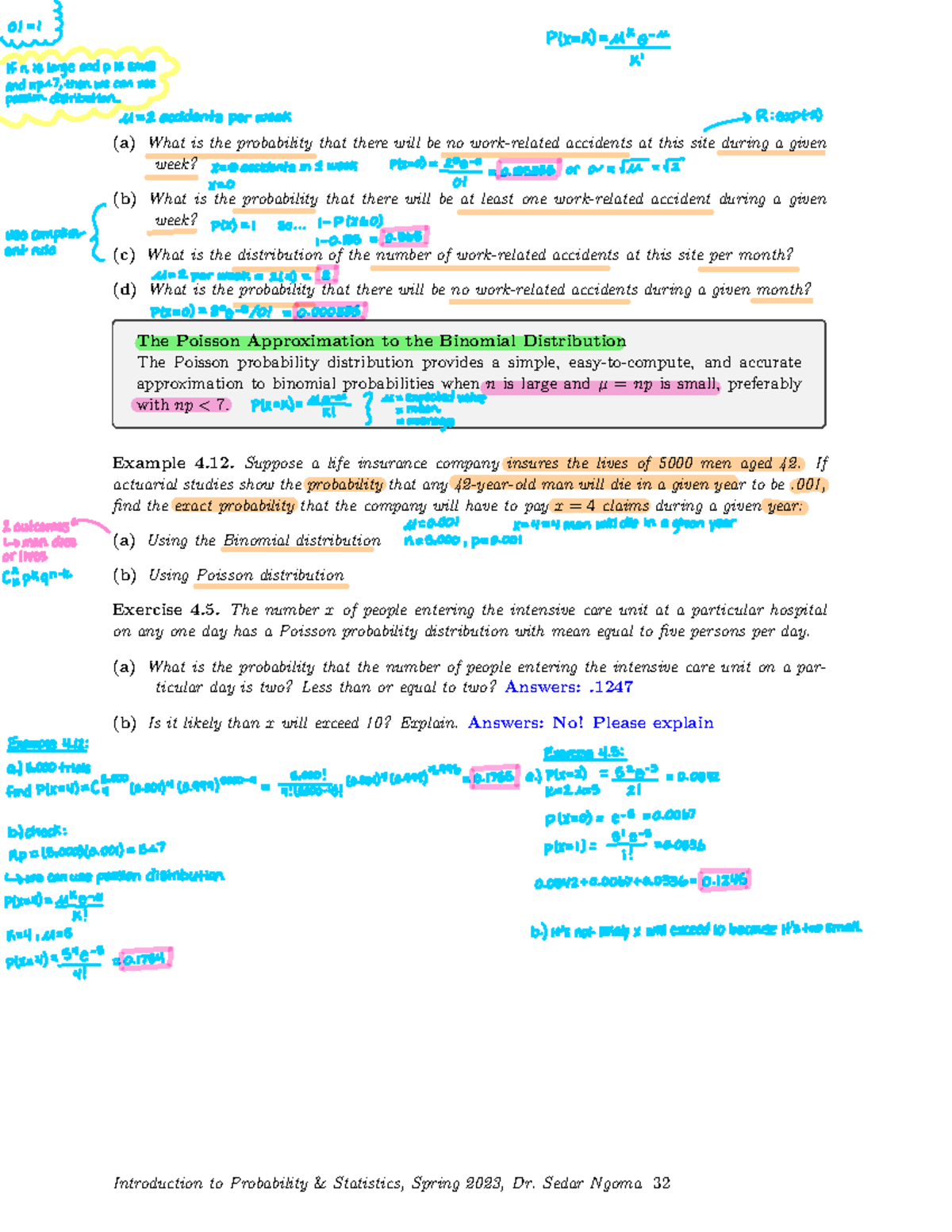Lecture Note 2 - Probability - (a) What is the probability that there ...
