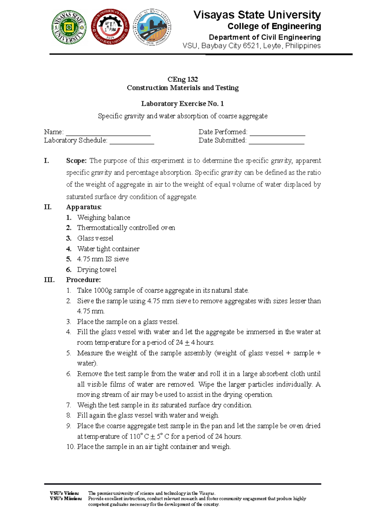 Lab 1 and 2 - dynamics - College of Engineering Department of Civil ...