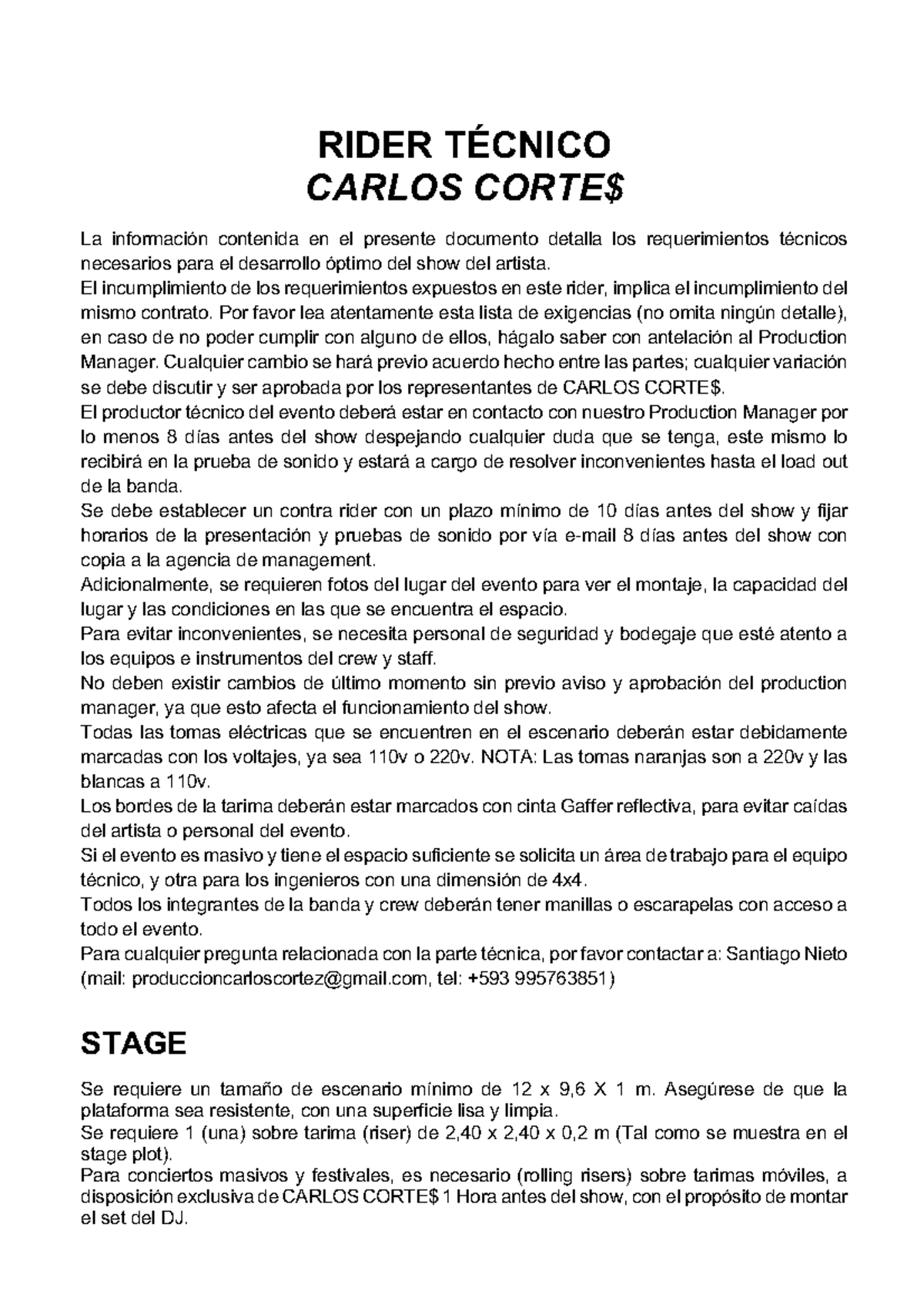Rider TÉ Cnico Carlos 2023 v10 - RIDER TÉCNICO CARLOS CORTE$ La ...