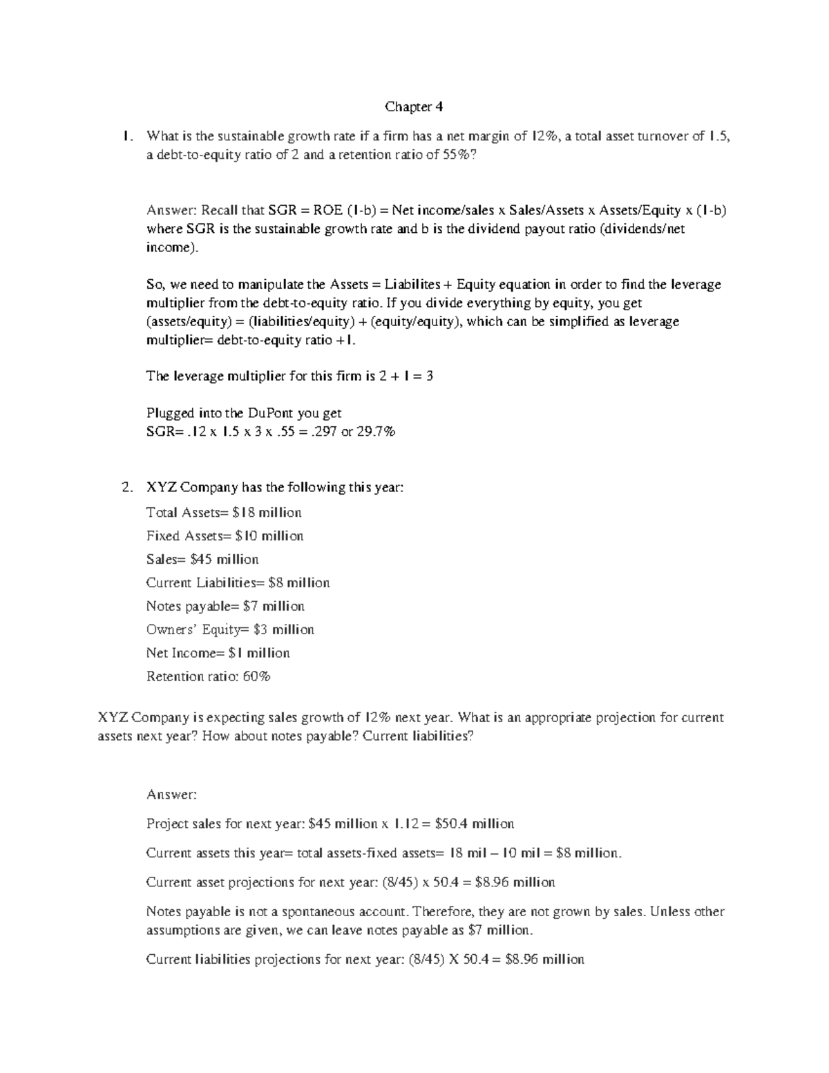 Updated again Chapter 4 Practice Problems and Solutions - Chapter 4 ...