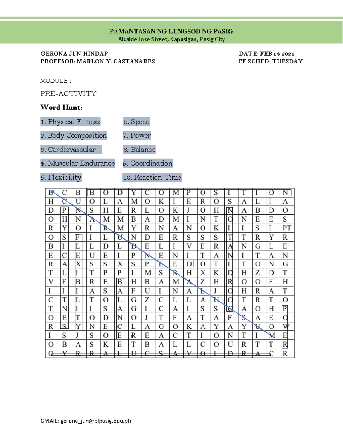Module 1&2 PRE AND POST- Activity- Gerona-JUN-BSED1 Filipino - Alcalde ...