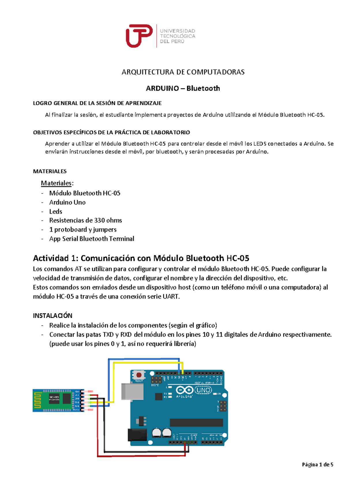 S14 s1- Ejercicios Bluetooth Arduino - ARQUITECTURA DE COMPUTADORAS ...
