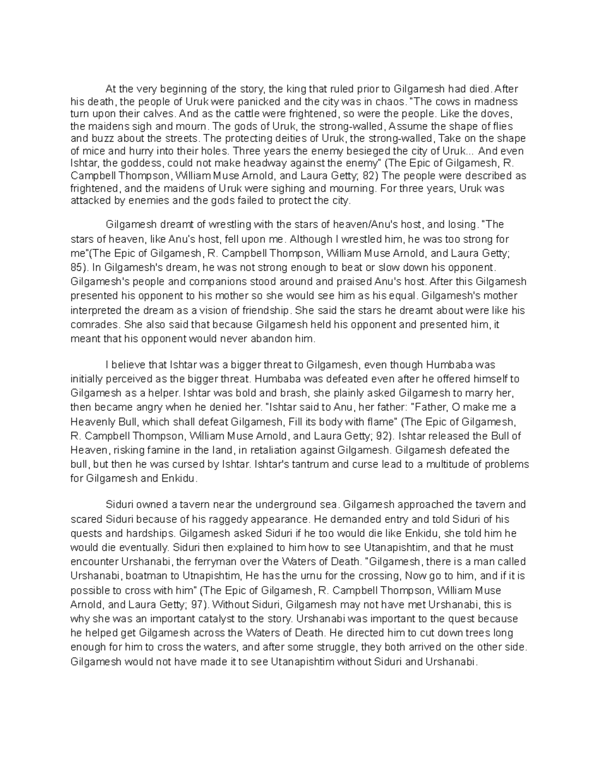 RP #1-reflection and summary of world literature - At the very ...