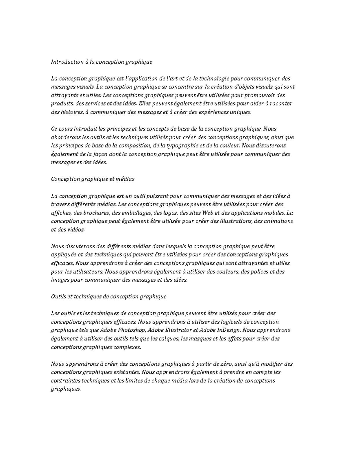 Graphic Design Study Notes - Introduction à la conception graphique La ...