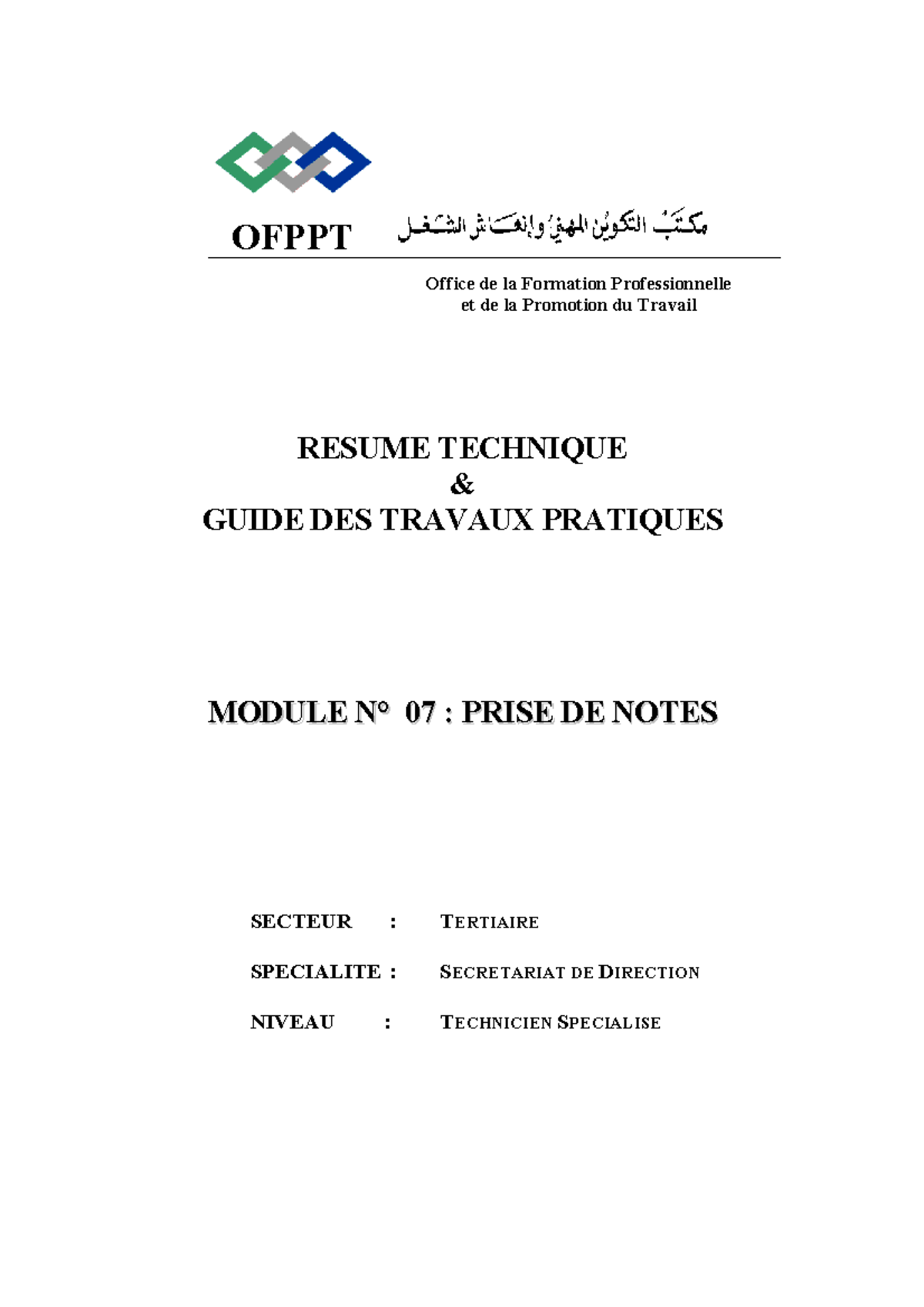_Prise_De_Notes07 - OFPPT Office de la Formation Professionnelle et de ...