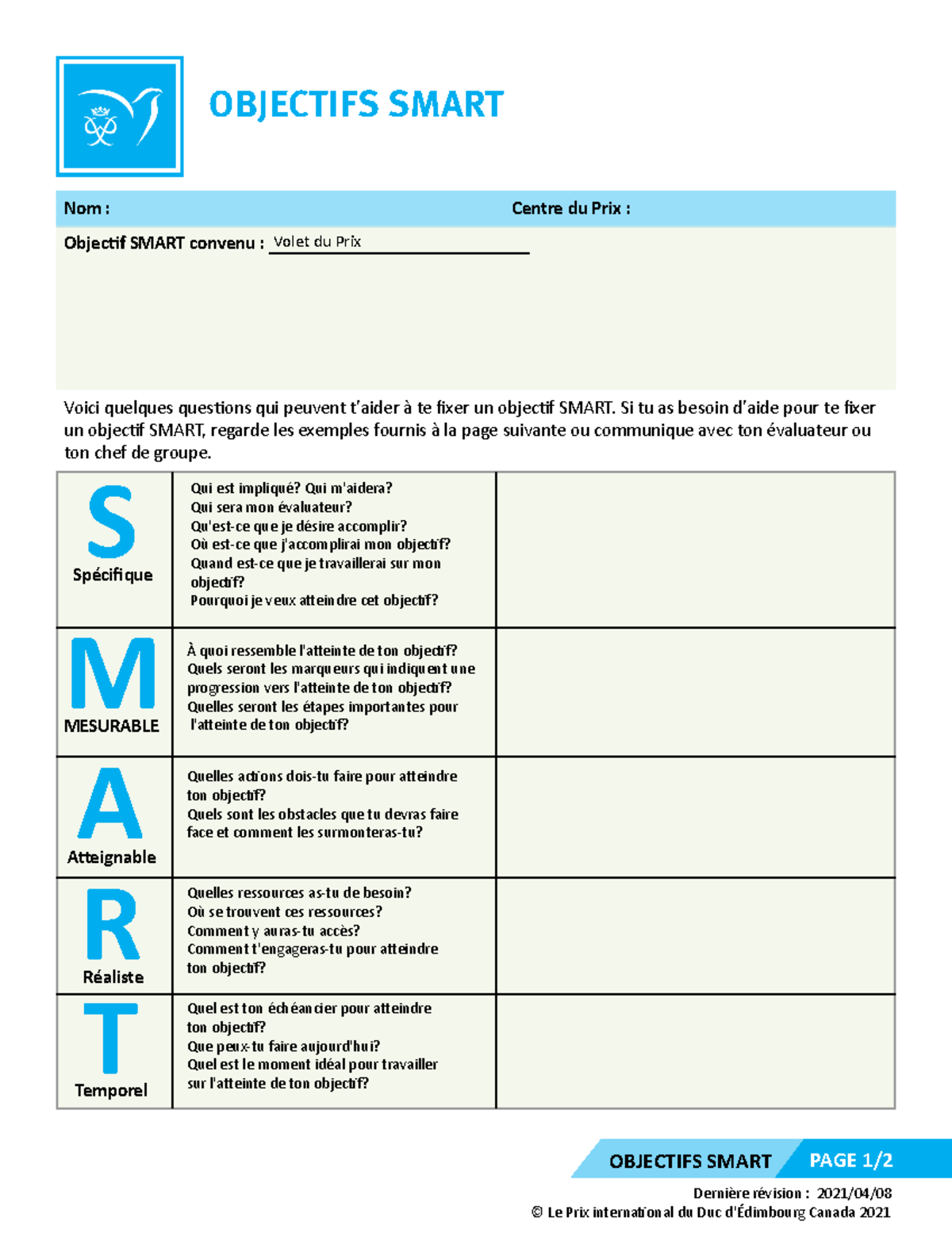 Objectifs-Smart - Définition objectif SMART chapitre 2 - OBJECTIFS ...