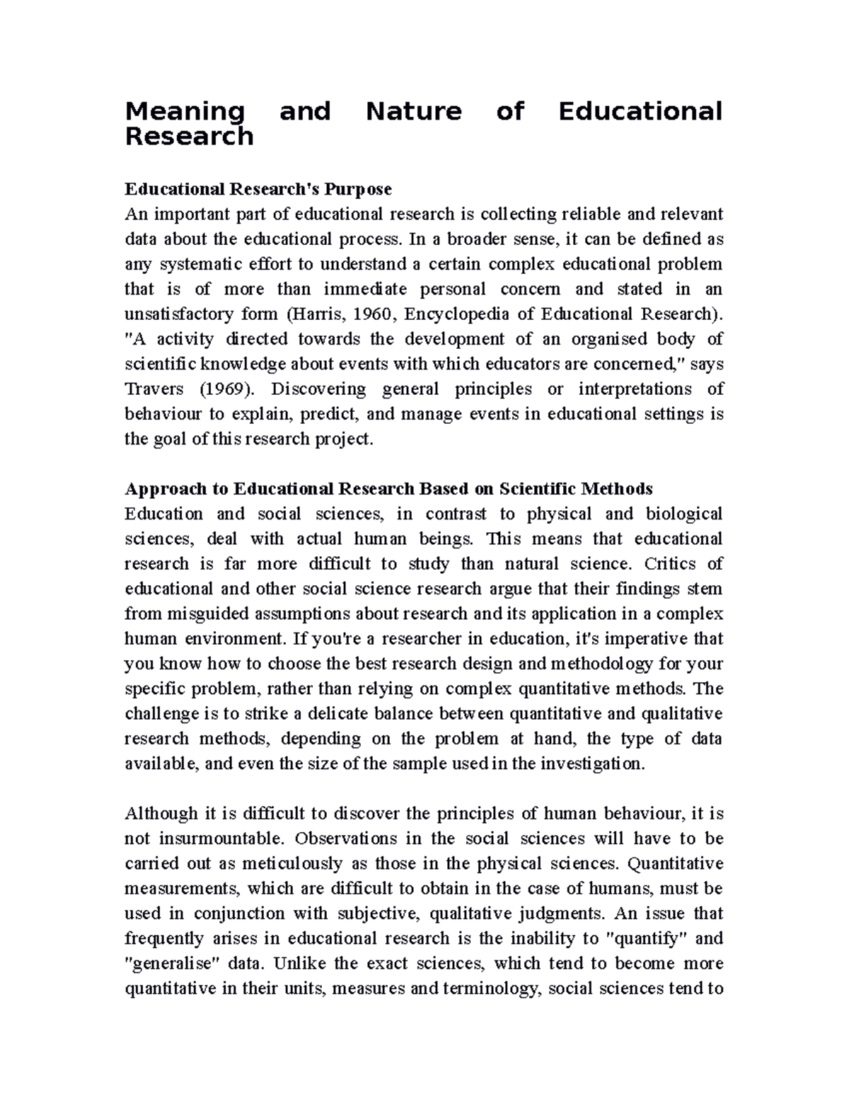 Meaning and Nature of Educational Research - Meaning and Nature of ...