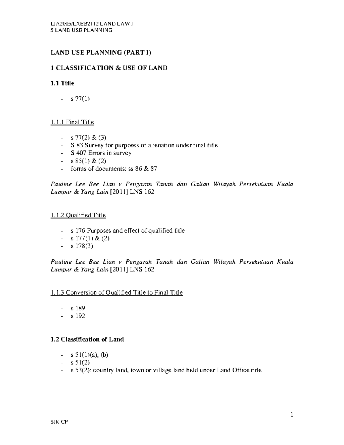 5 Land Use and Planning - 5 LAND USE PLANNING 1 LAND USE PLANNING (PART ...