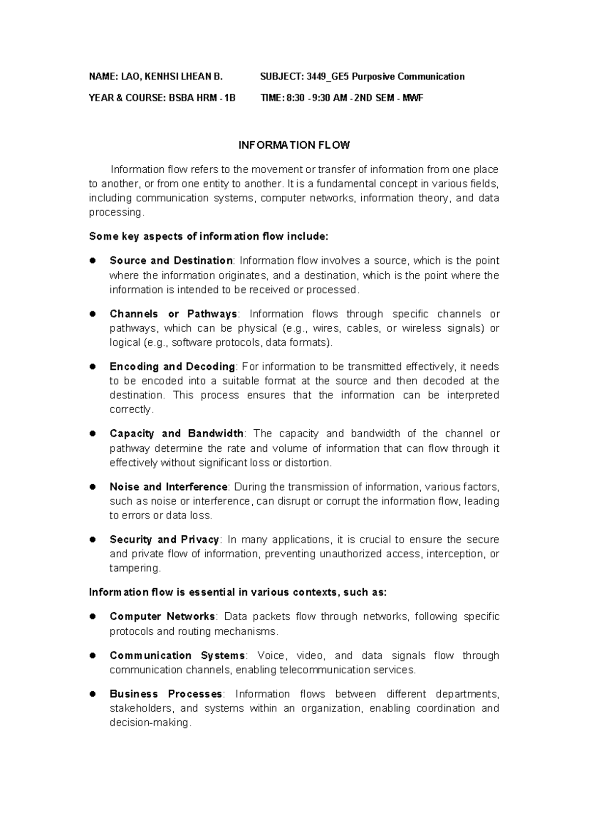 Kenhsi Purcom - PROJECT - NAME: LAO, KENHSI LHEAN B. SUBJECT: 3449_GE5 Purposive Communication ...