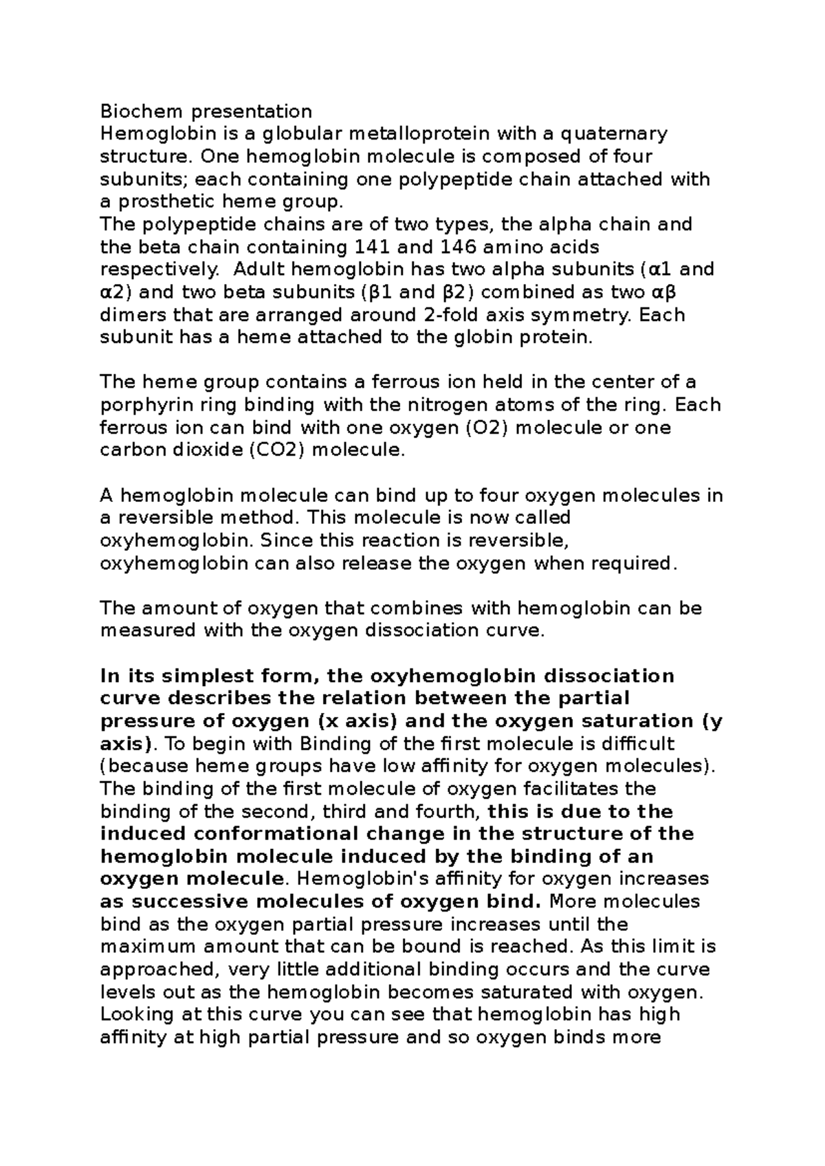 Biochem presentation - lecture notes on amino acids - Medicinal ...