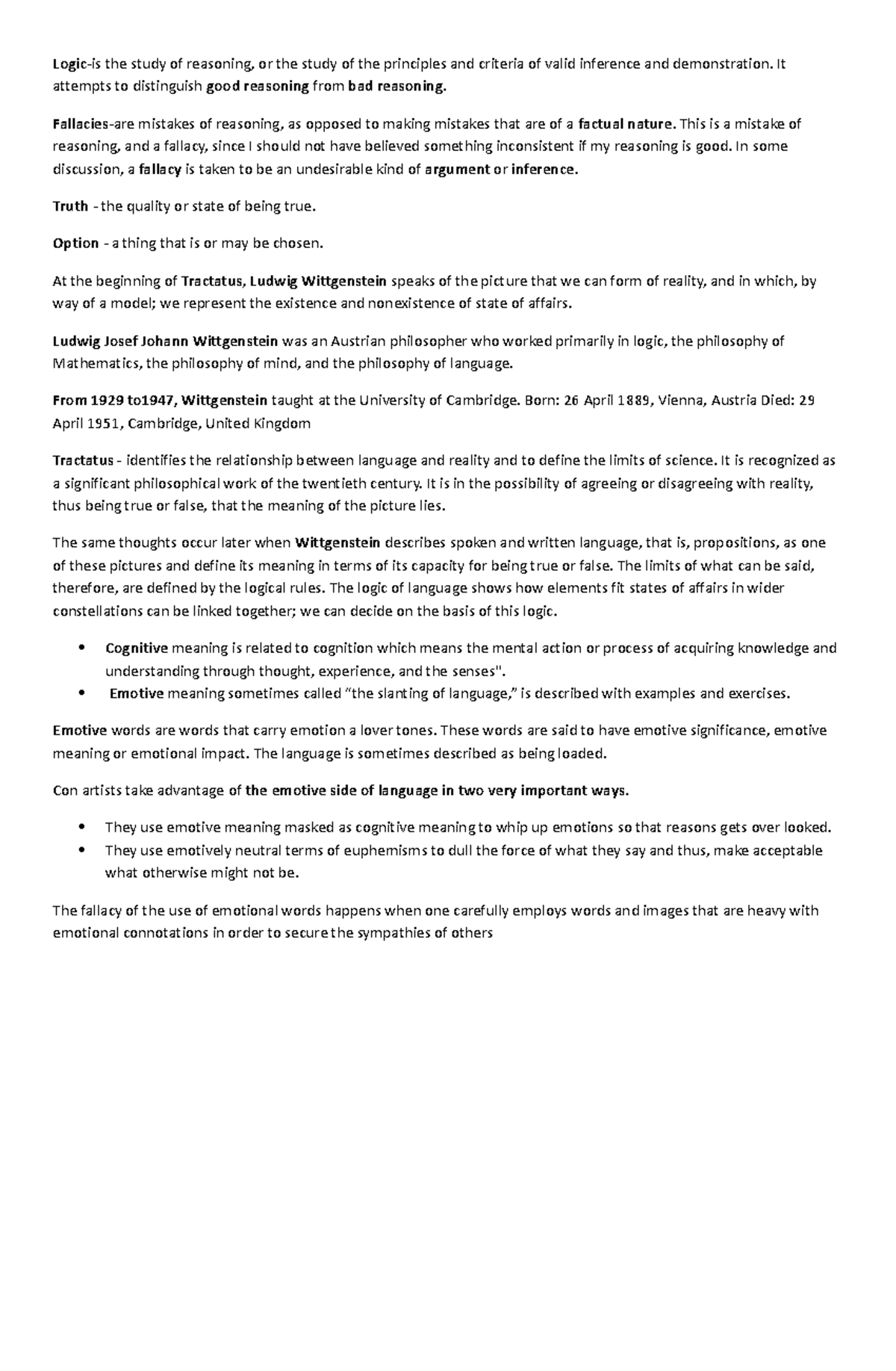 Logic - Logic-is the study of reasoning, or the study of the principles and criteria of valid ...