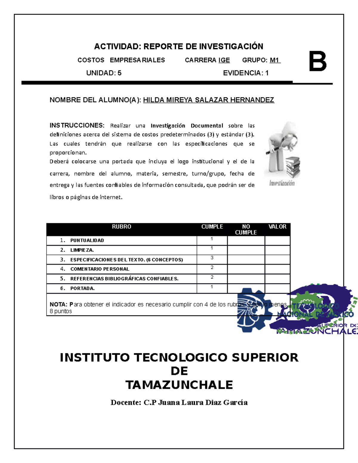 Reporte DE Investigaciòn Hilda Mireya Salazar Hernandez - ACTIVIDAD ...