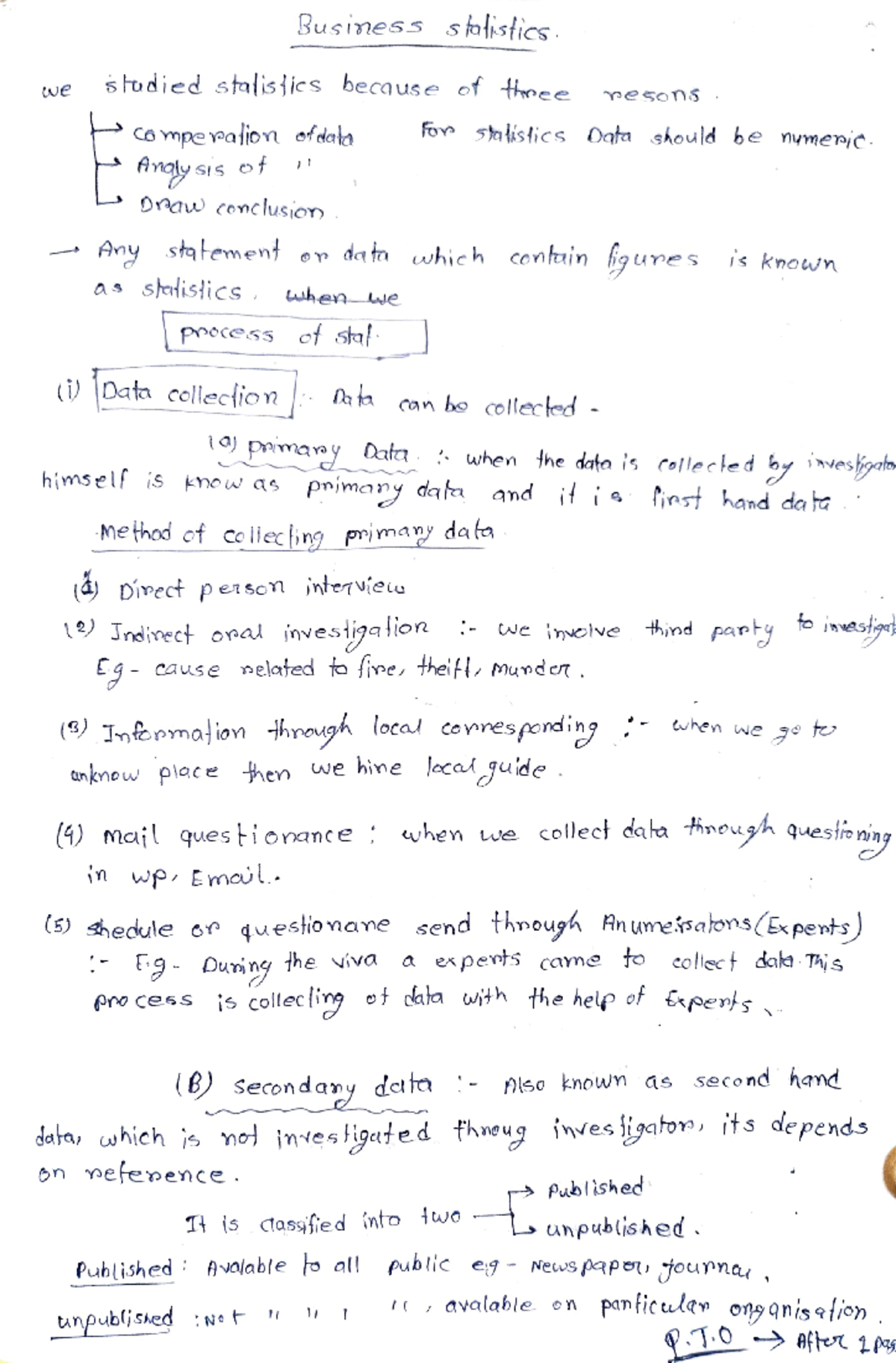 College Notes by rajesh - Business statistics we studied statistics ...