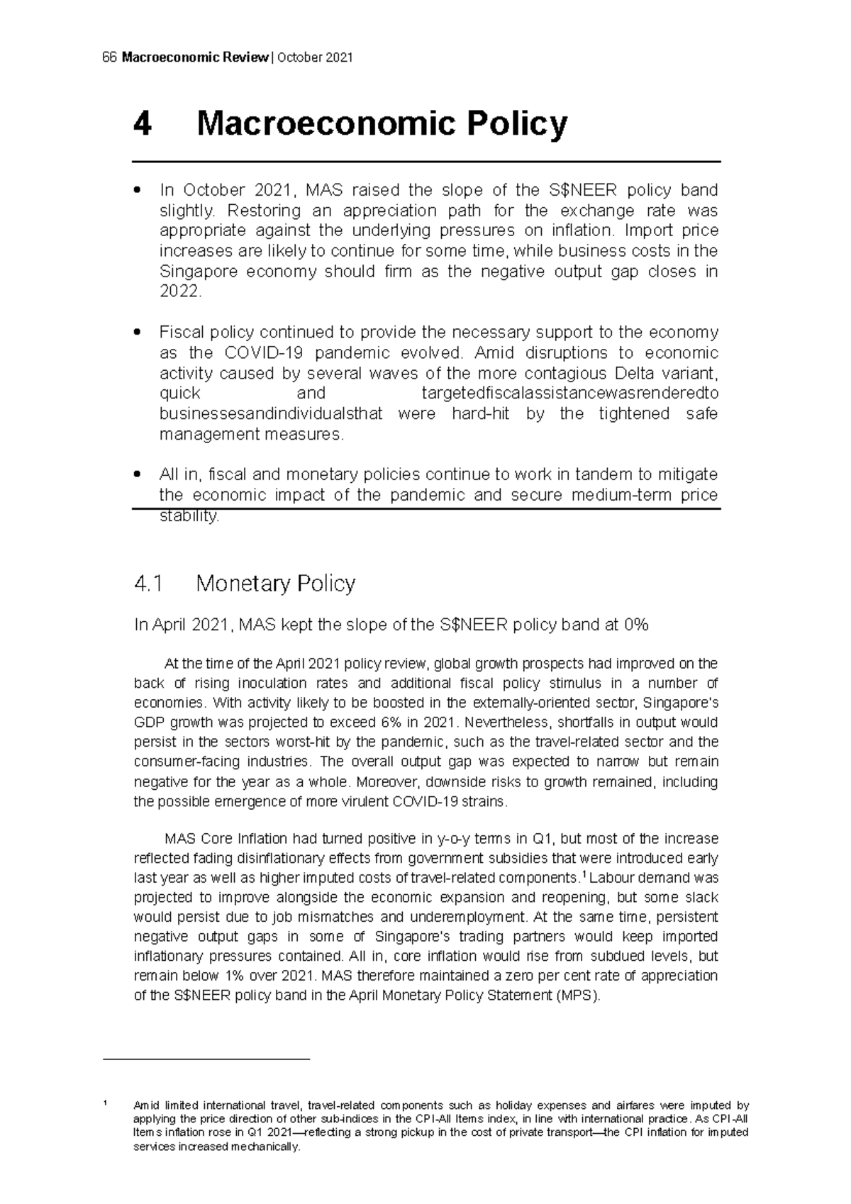 MROct 21 Chpt 4 - 1232 - 66 Macroeconomic Review | October 2021 4 ...