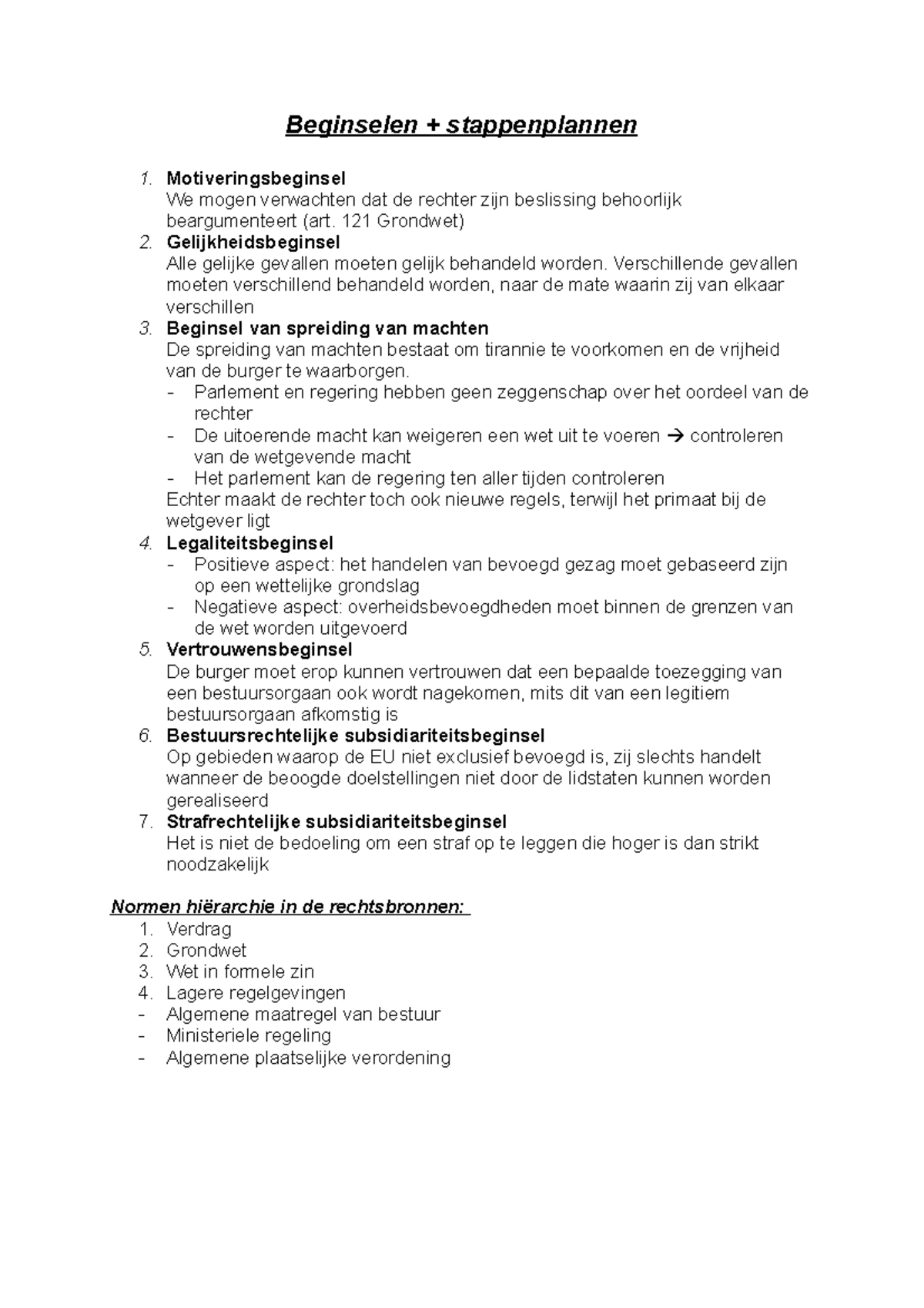 Verplichte beginselen - Beginselen + stappenplannen 1 ...