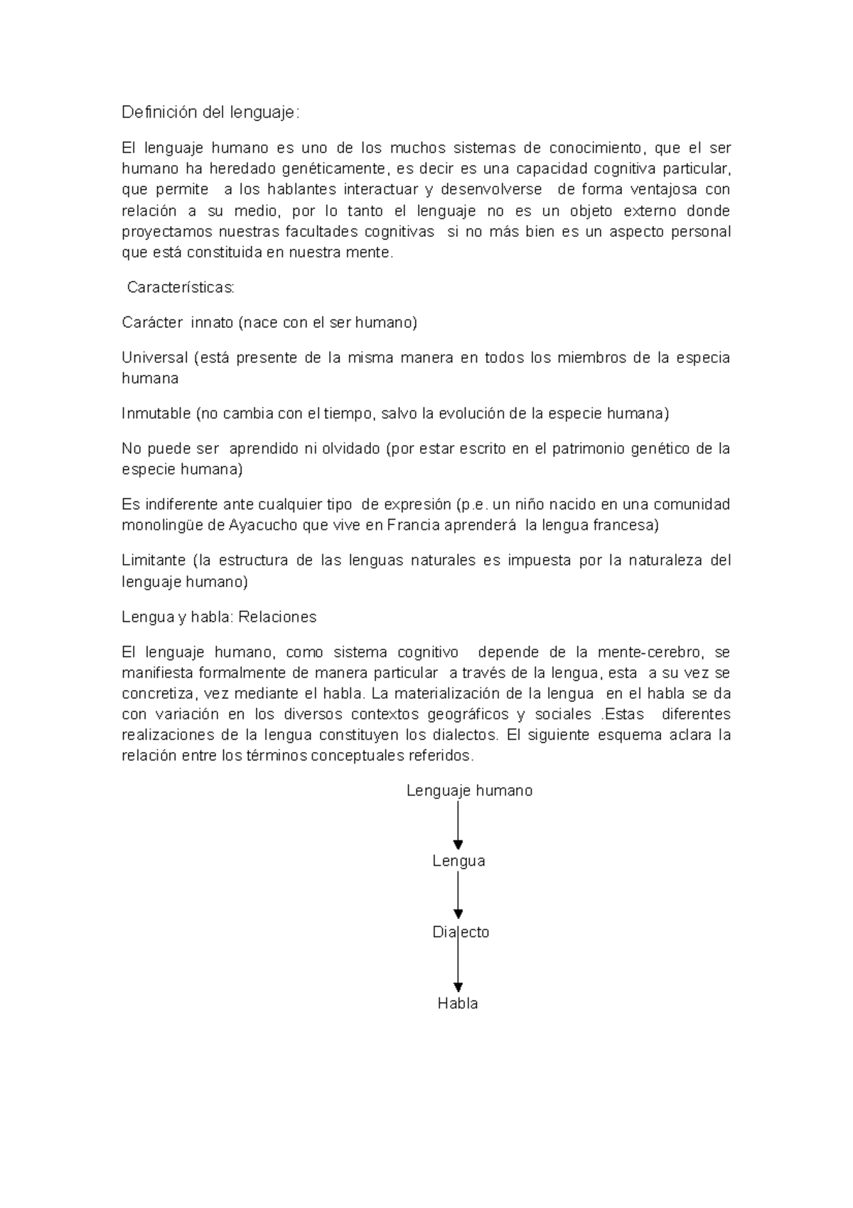 Definición del lenguaje - Definición del lenguaje: El lenguaje humano ...