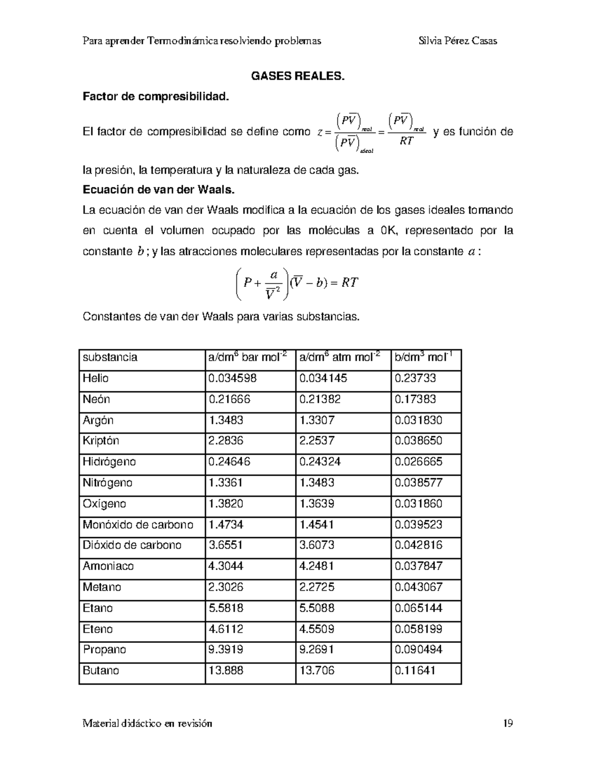 Gasesreales - Ejercicios resueltos - GASES REALES. Factor de compresibilidad. El factor de - Studocu