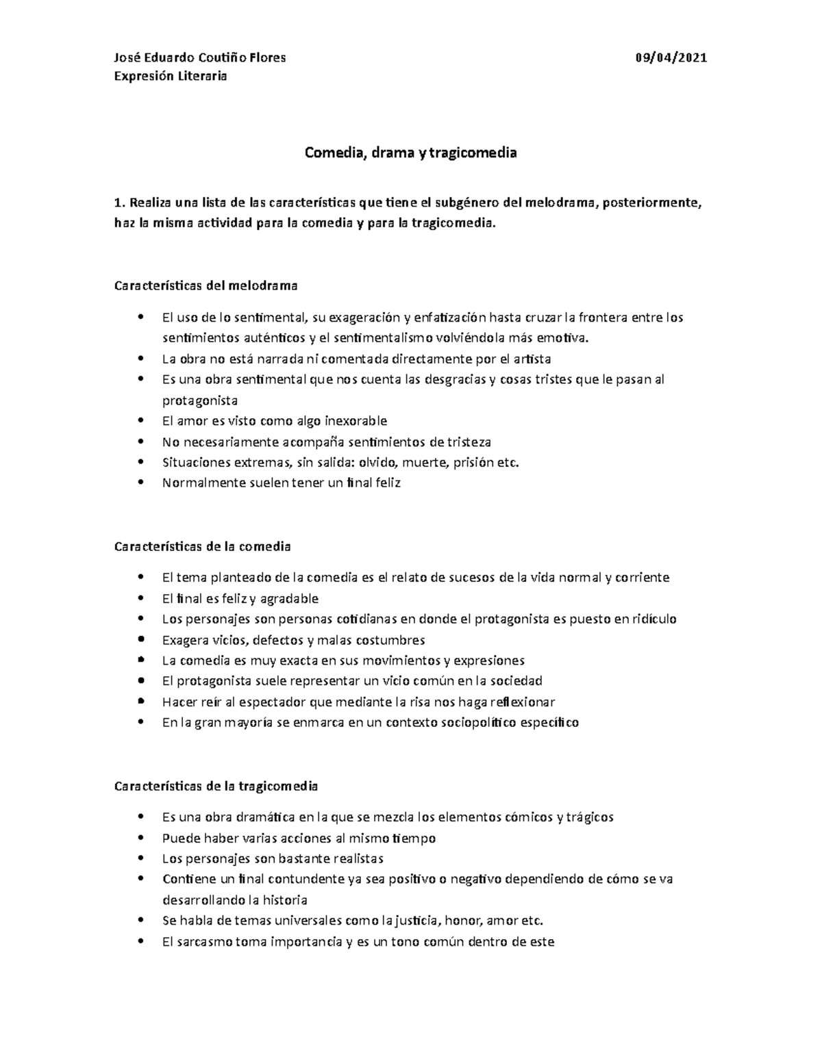 Actividad 9 Expresión Literaria - expresion literaria - TecMilenio ...