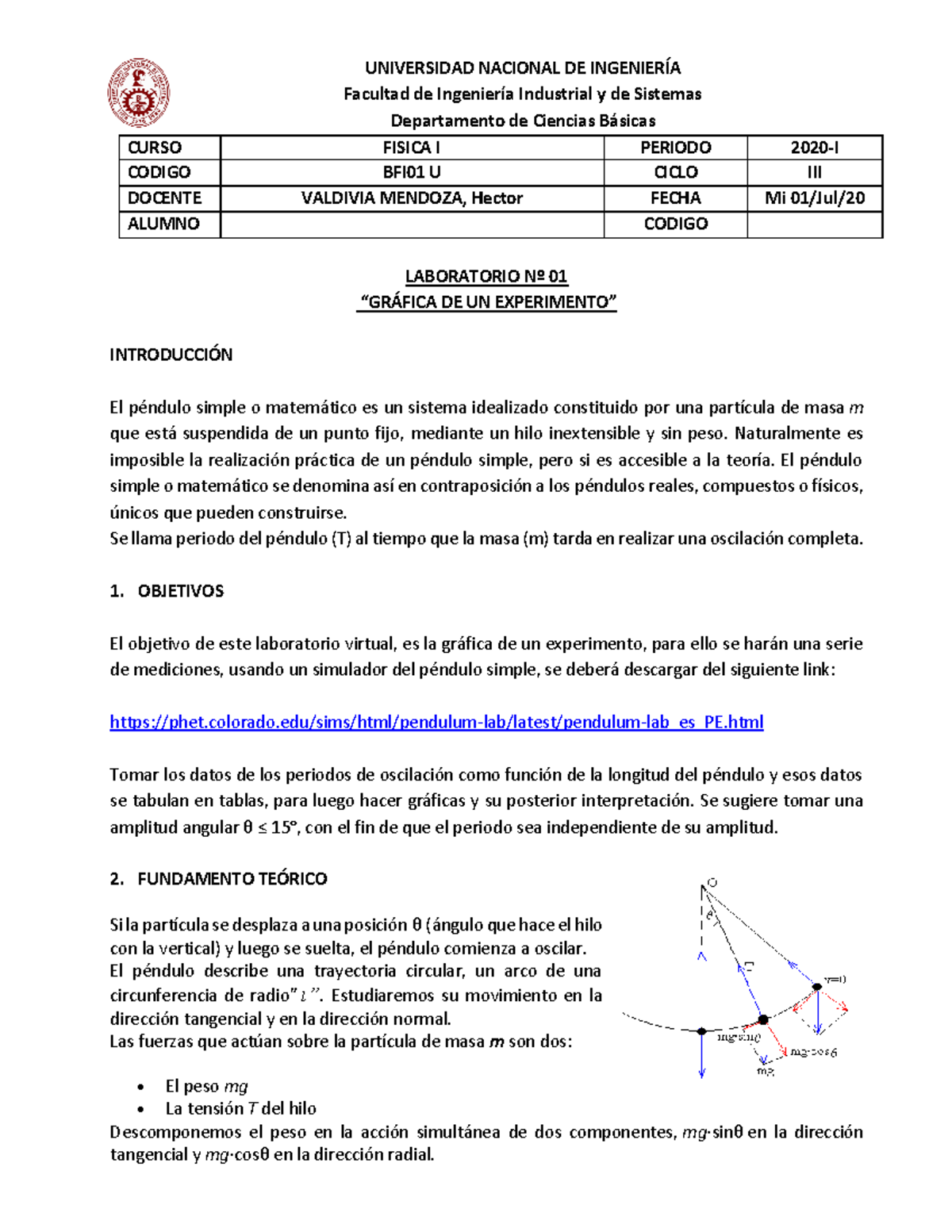 0-GUIA DE Laboratorio 01 Fisica I (X,V) 2020-I - Warning: TT: undefined function: 32 Warning: TT ...