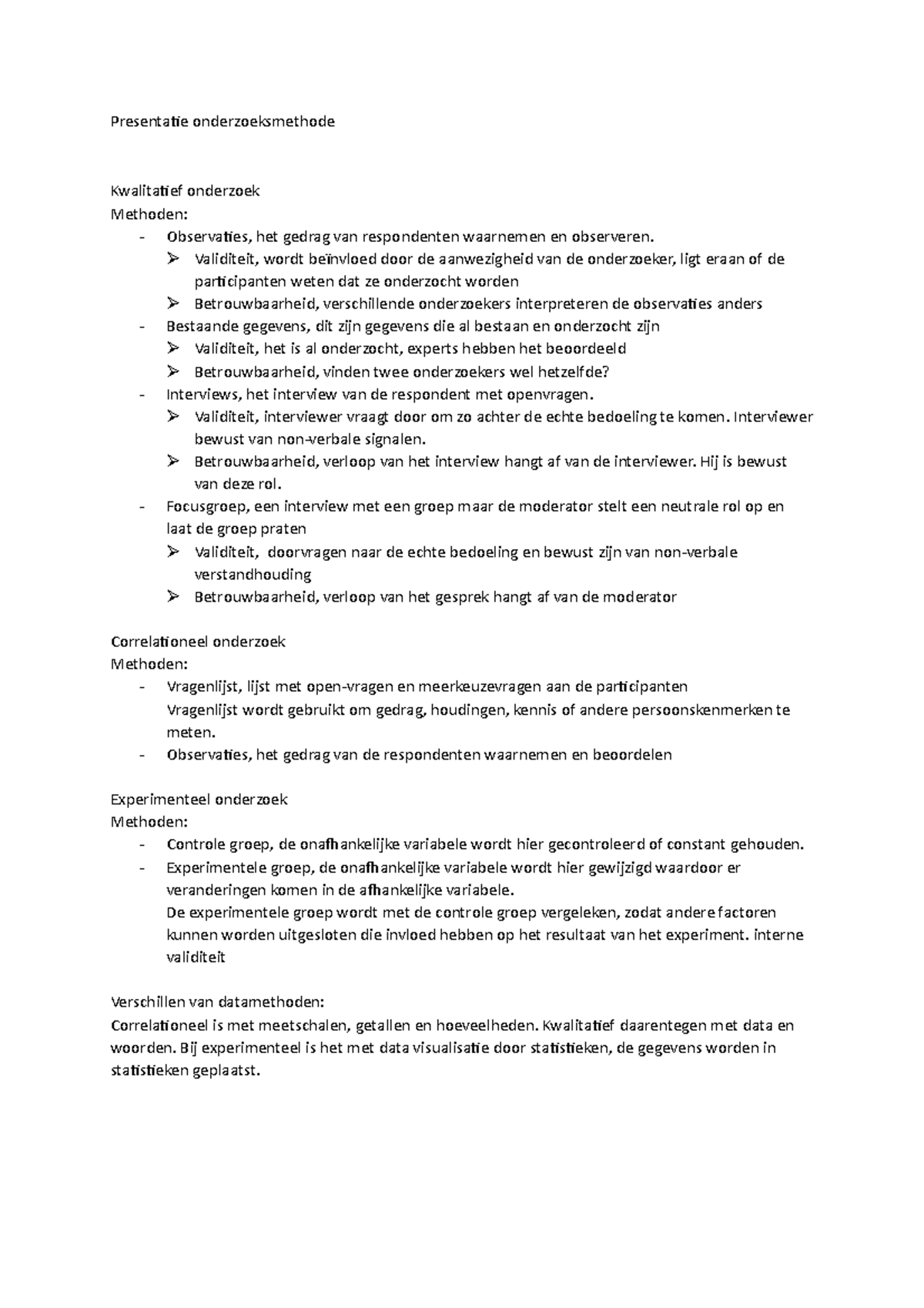 Presentatie onderzoeksmethode - Presentatie onderzoeksmethode ...