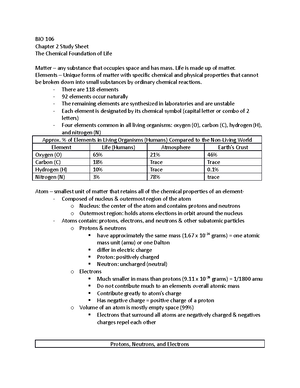 Biology 106 – Principles of Biology I Fall 2023 (1) - THE COLLEGE OF ...