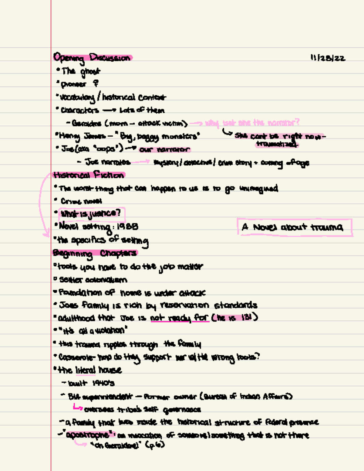 The Round House - Hand-written Lecture Notes from Fall Semester 2022 ...