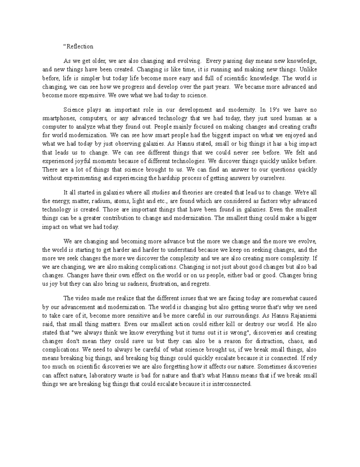 Carpentero-1 - not available - “Reflection As we get older, we are also ...