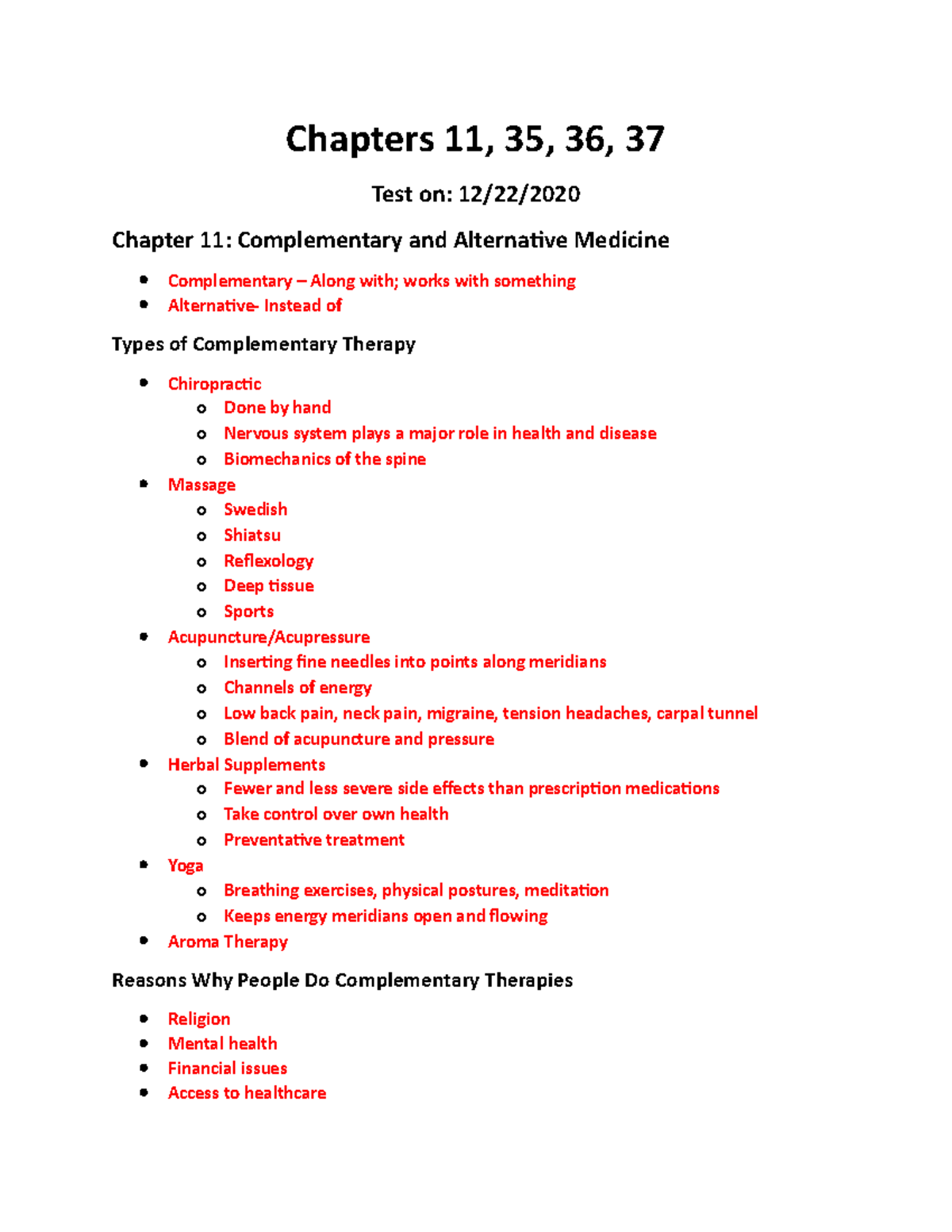 Chapters 11, 35, 36, 37 - Lecture notes 11, 35-37 - Chapters 11, 35, 36 ...