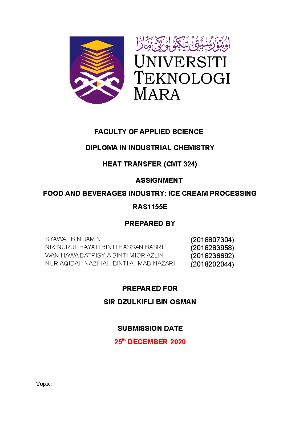 FOOD AND BEVERAGES INDUSTRY: ICE CREAM PROCESSING - Heat Transfer ...