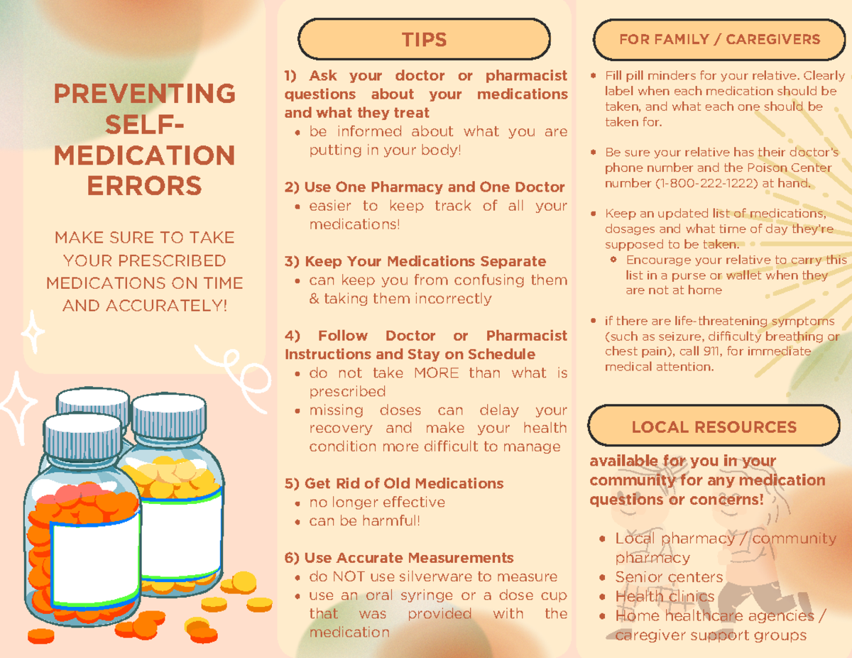 Green Orange Yellow Creative Diabetes Trifold Brochure - PREVENTING ...