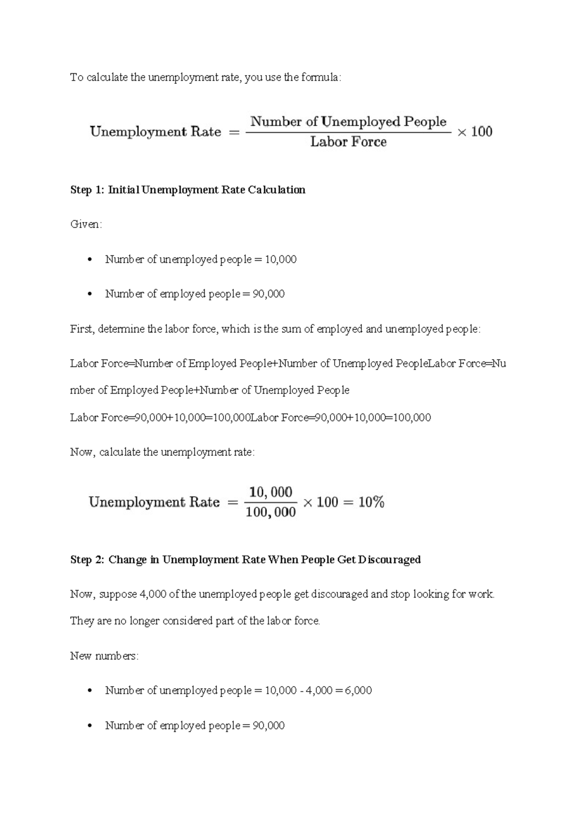 Written Assignment unit 5 - To calculate the unemployment rate, you use ...