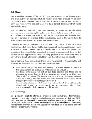 IOT I-5 Units - as per syllabus - UNIT - 1 Introduction to Internet of Things Introduction ...