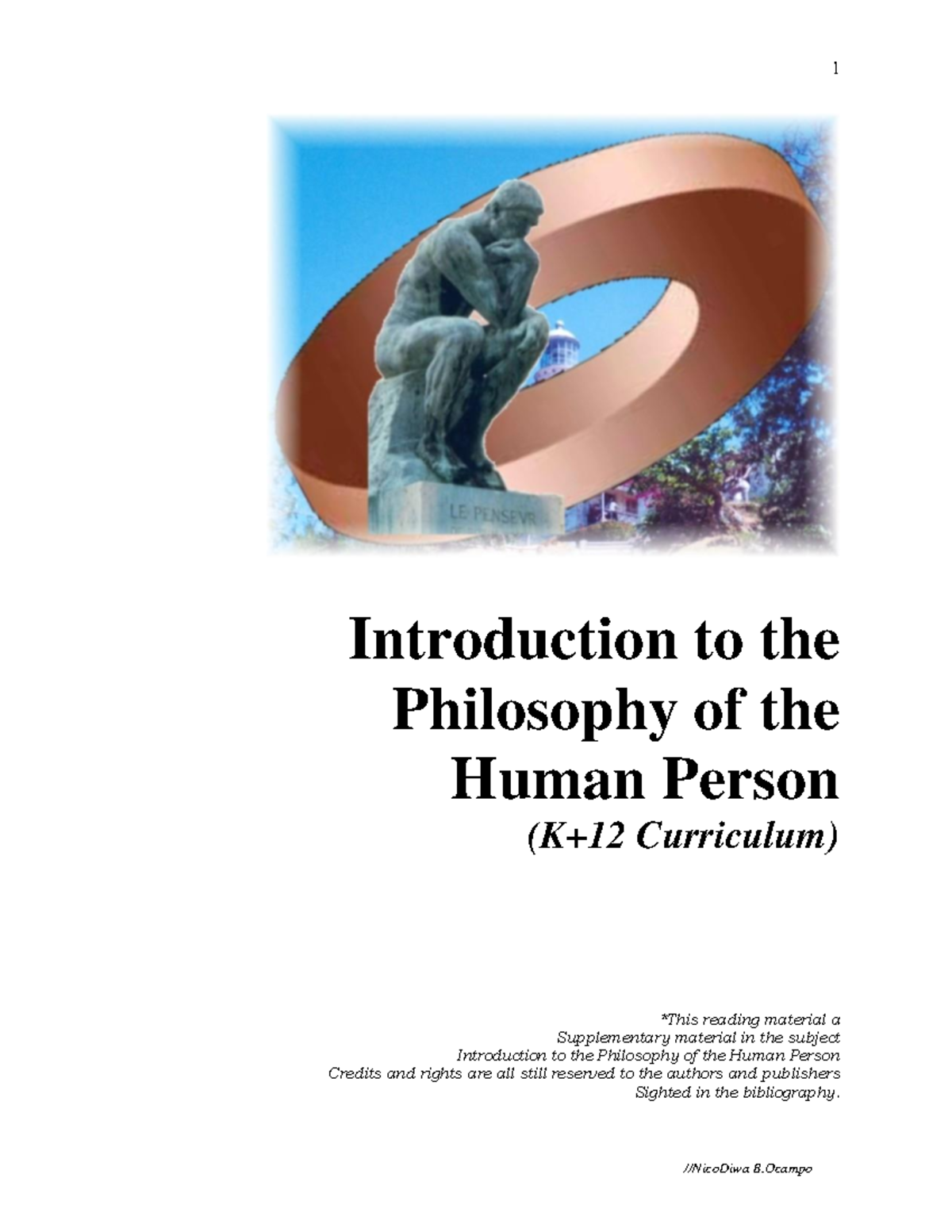 Introduction to the philosophy of the human person k12 curriculum pdf ...
