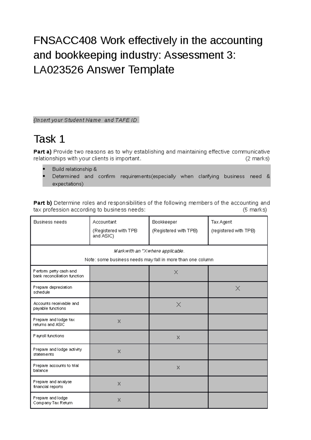 Fnsacc 408 Assess 3 Answer Template.docx - FNSACC408 Work effectively ...