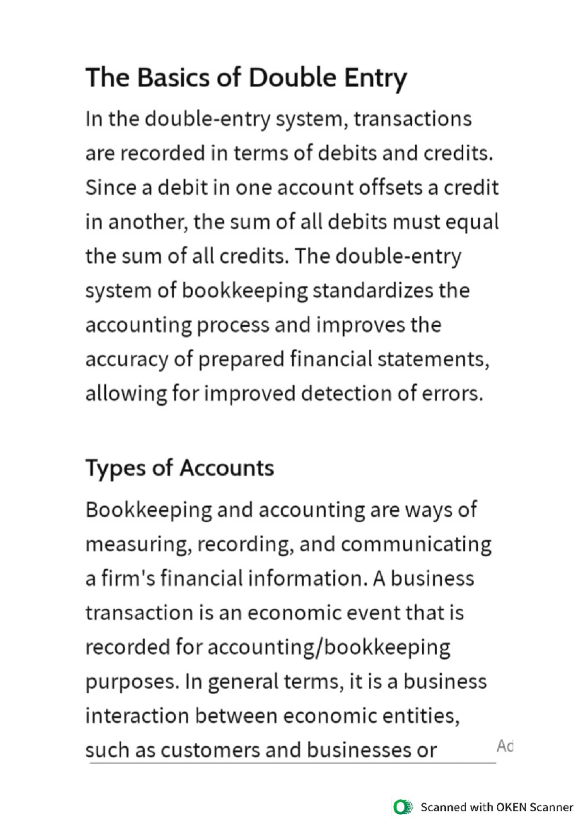 Double entry system - notes - B.com finance - Studocu