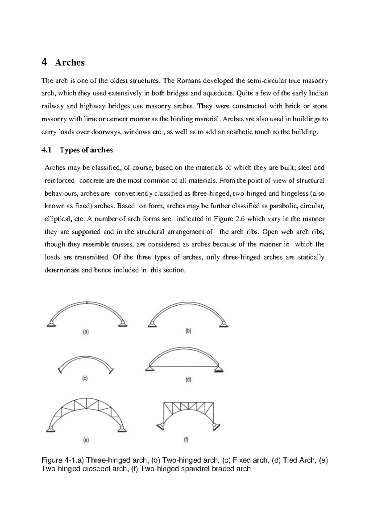 Chapter 4- Arches - Lecture notes 1 - 4 Arches The arch is one of the ...